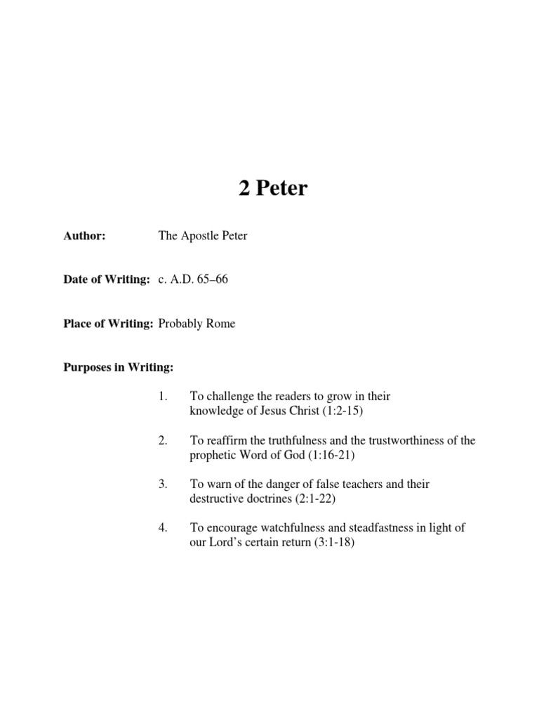 2 Peter | PDF | Saint Peter | Epistle Of Jude