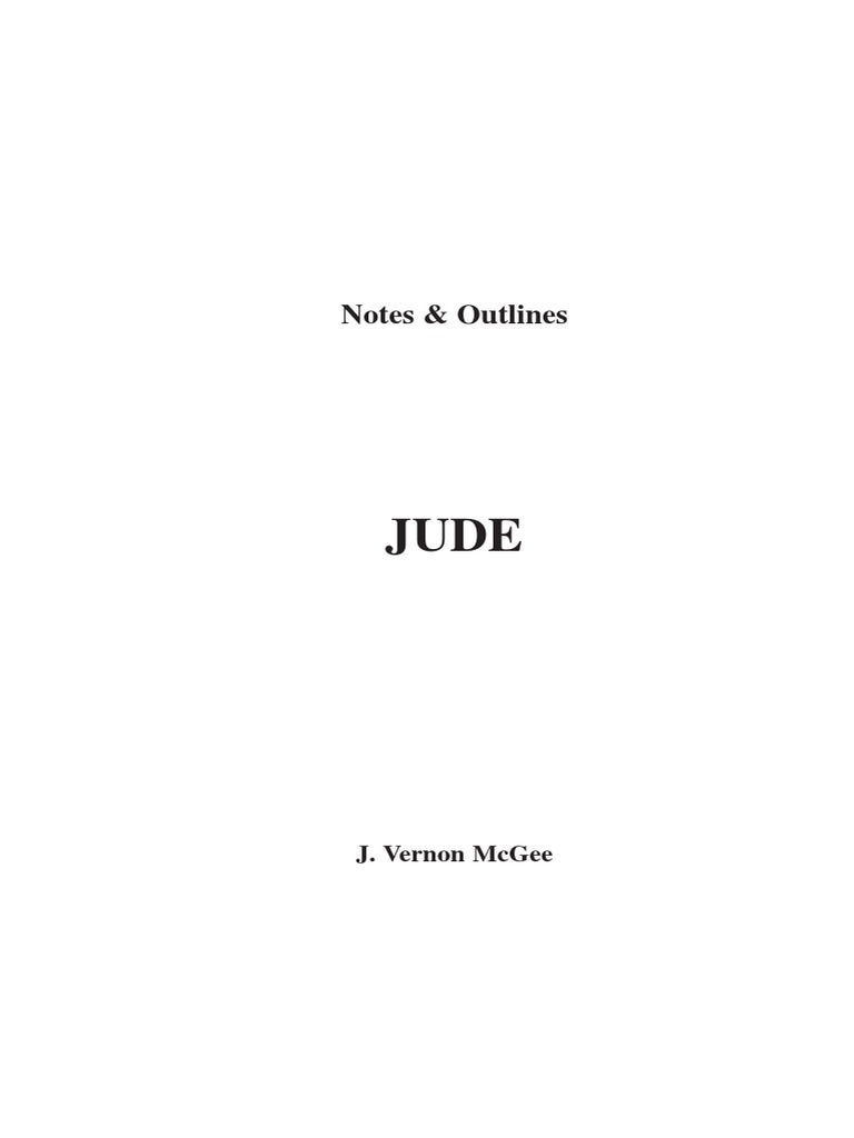 Notes & Outlines: J. Vernon Mcgee | Download Free PDF | Epistle Of Jude ...
