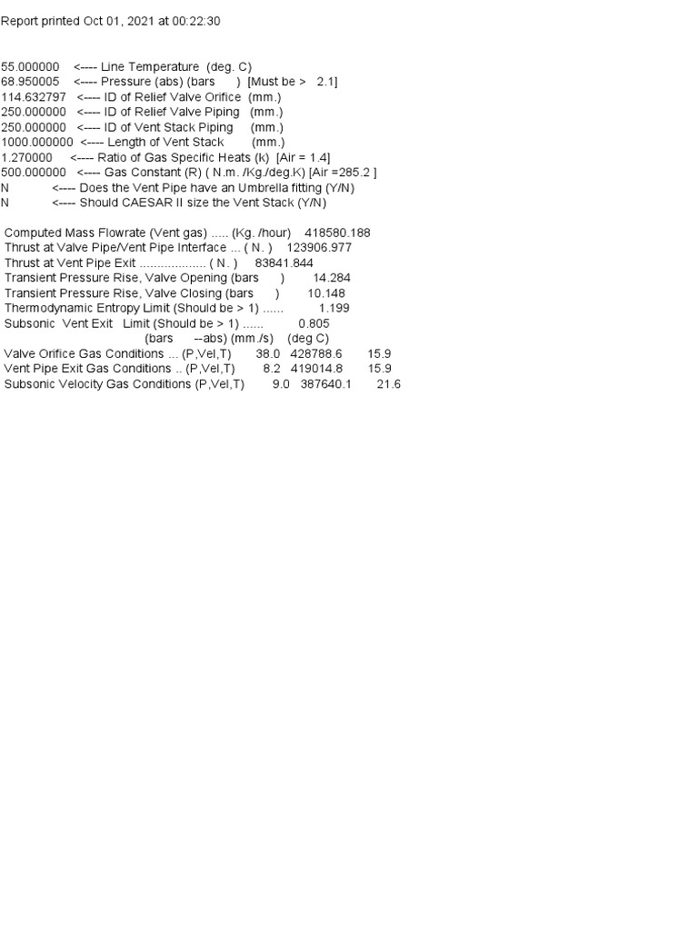 Relief Load Calculation 6x10 | PDF