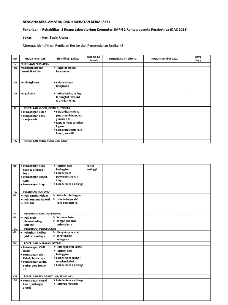 K3 R. Lab Komputer SMPN 2 Rantau | PDF