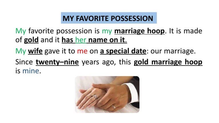 My Favorite Possession | PDF