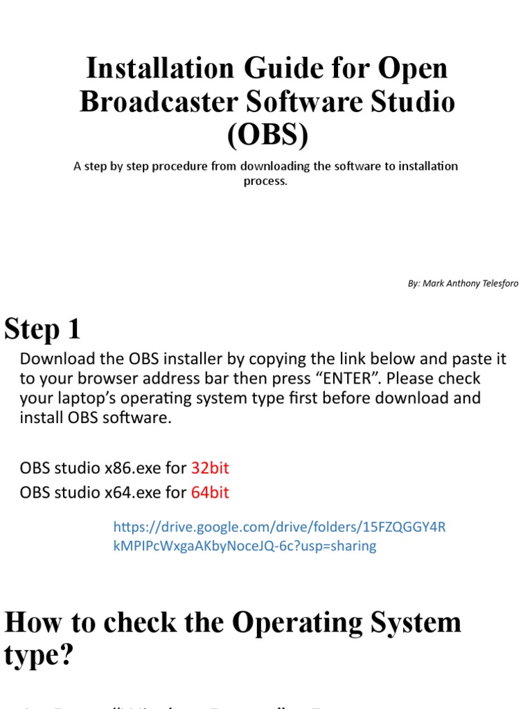 OBS Studio Installation Guide | PDF | Button (Computing) | Dialog Box