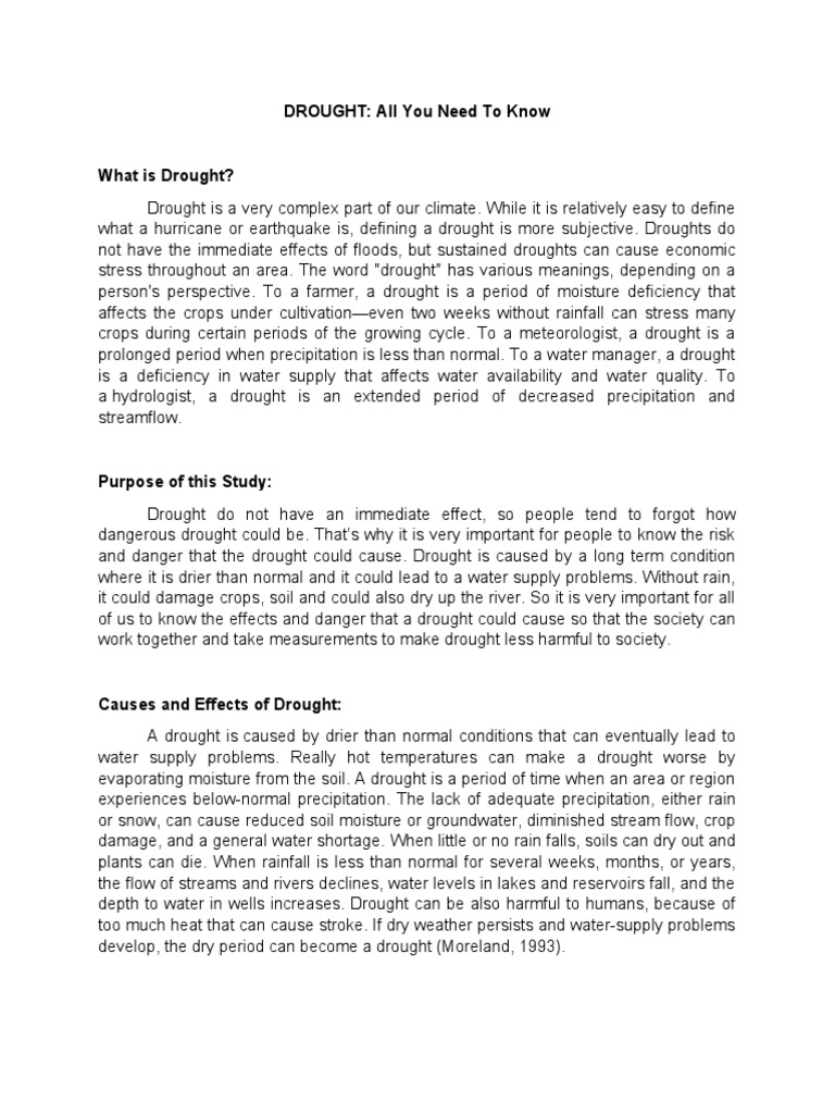 Understanding the Complexities and Impacts of Drought: A Comprehensive ...