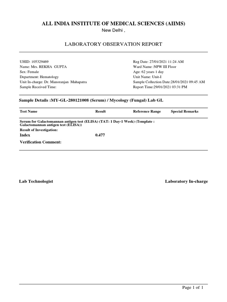All India Institute of Medical Sciences (Aiims) : Laboratory ...