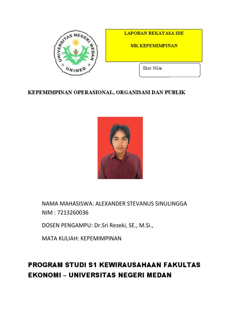 Profil Kepemimpinan Alexander Sinulingga | PDF | Karier & Perkembangan ...