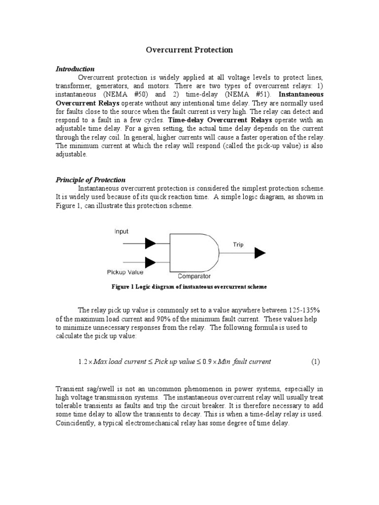 Overcurrent Relay | Download Free PDF | Relay | Electronics