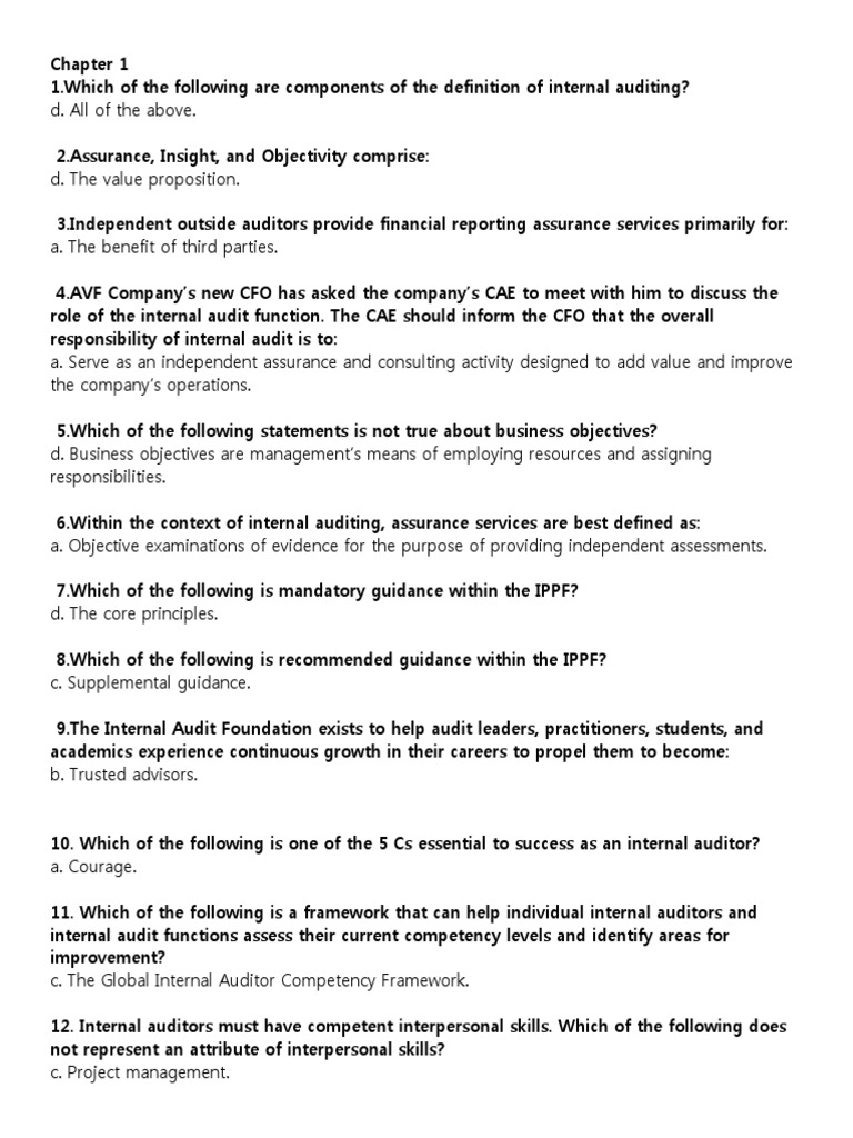Internal Audit Midterm | PDF | Internal Audit | Audit