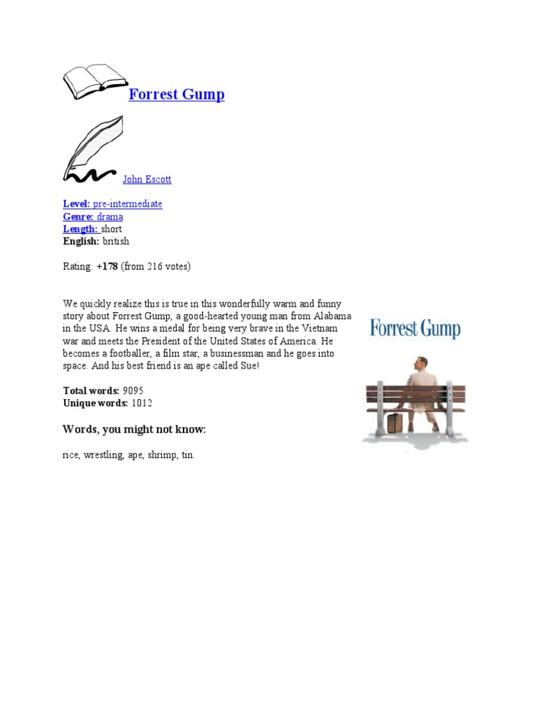 SYNOPSIS - Forrest Gump | PDF