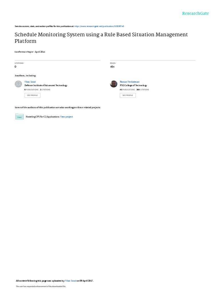 Schedule Monitoring System | PDF | Conceptual Model | System