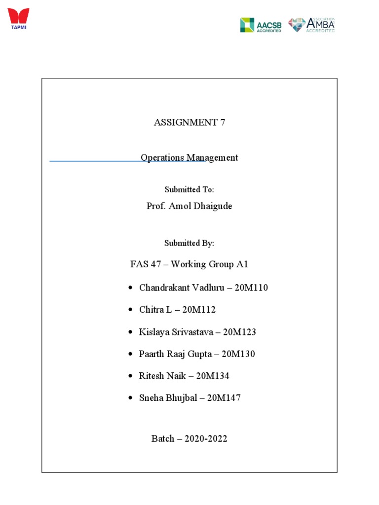 A1 Assignment 7 | Download Free PDF | Applied Mathematics | Mathematics