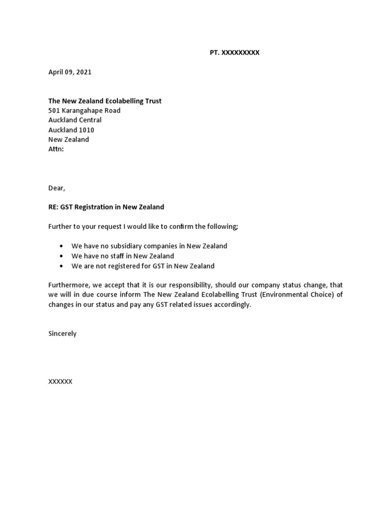 GST Declaration | PDF