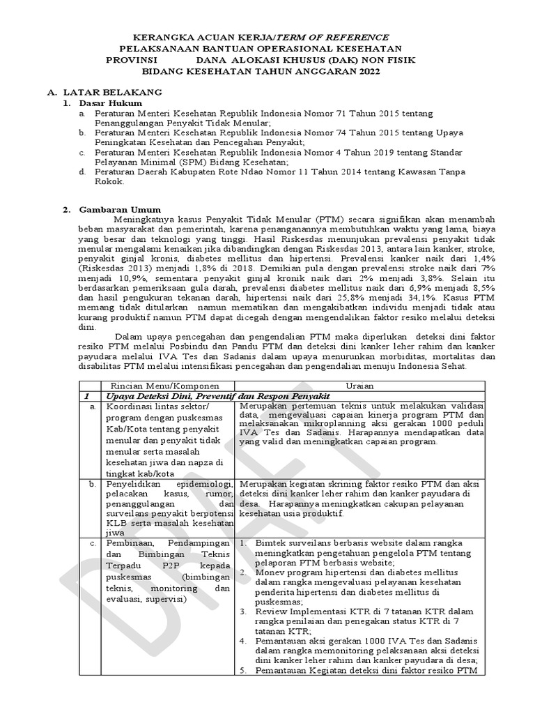 Tor PTM Bok 2022 | PDF | Pengembangan Diri | Kesehatan Holistik