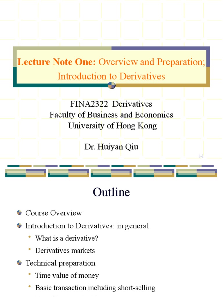 Derivatives - 1 - Introduction To Derivatives | PDF | Derivative ...