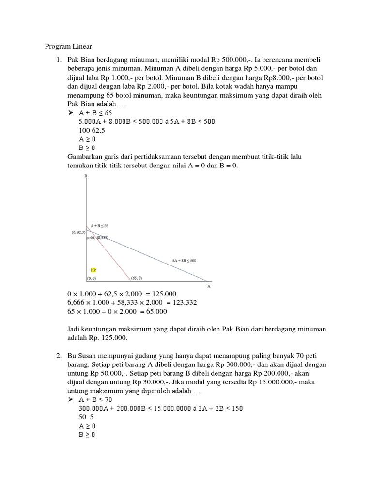 Program Linear - Tugas Alif | PDF