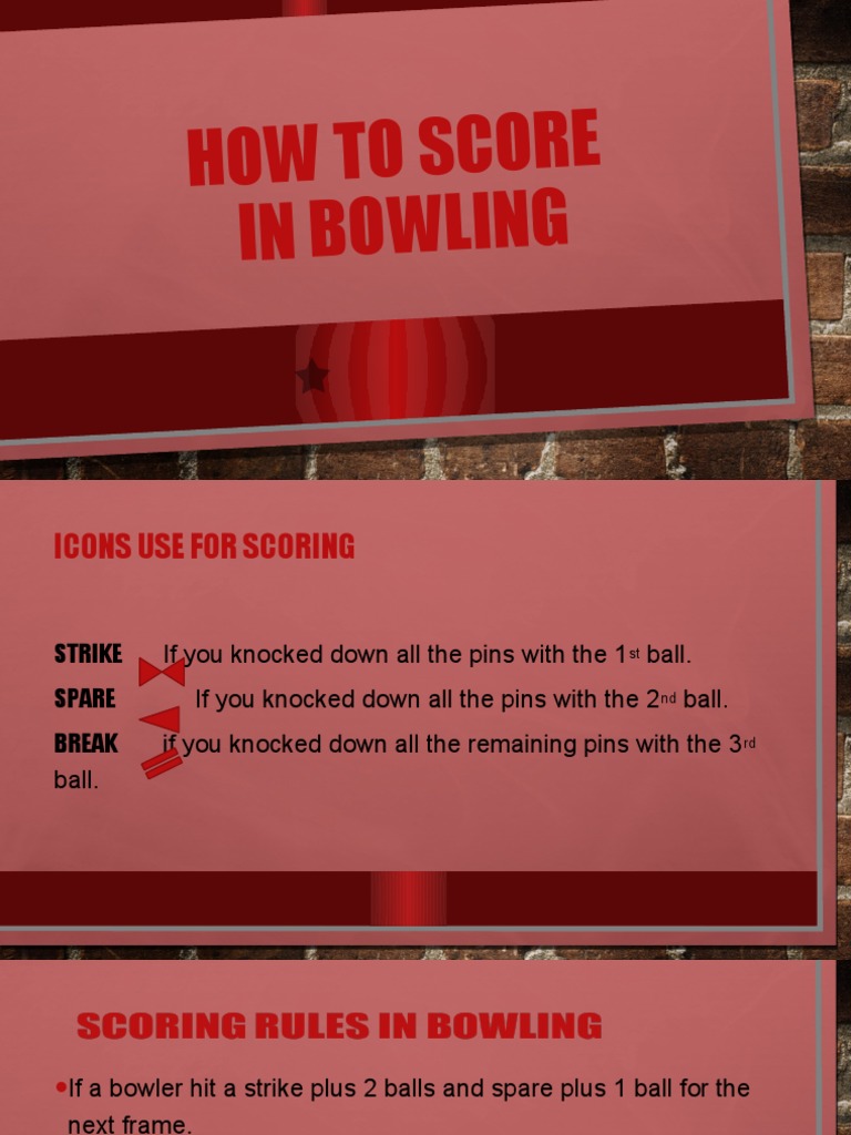 How To Score in Bowling | PDF