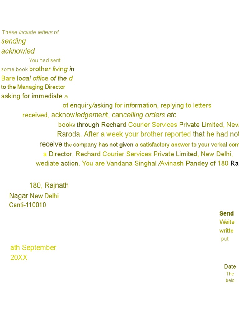 Revision of Business Letter | PDF | Supply Chain Management