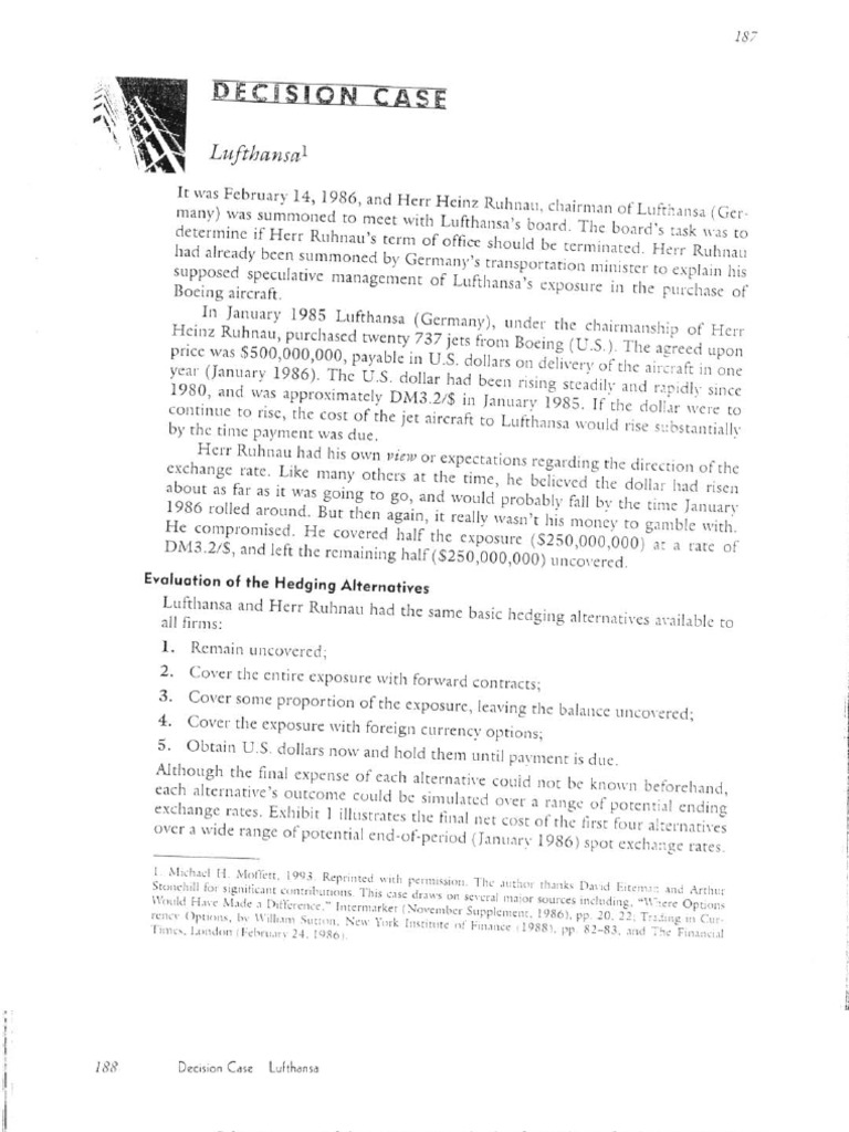 Lufthansa Case | PDF