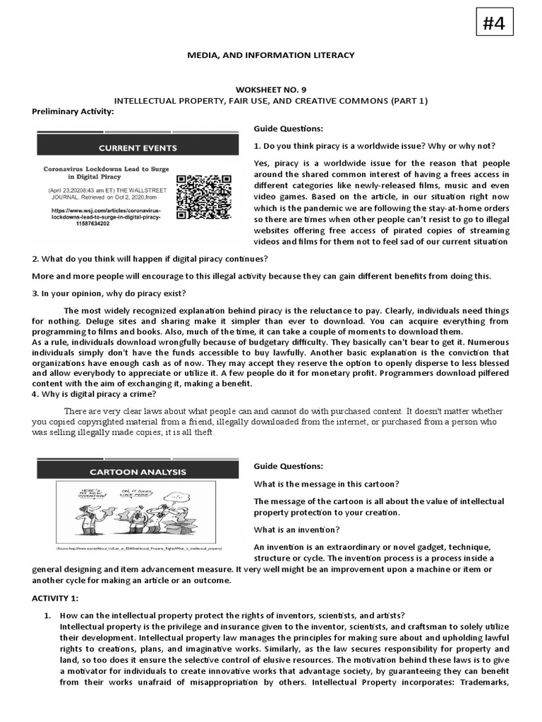 Mil Worksheet #9 | Download Free PDF | Intellectual Property ...
