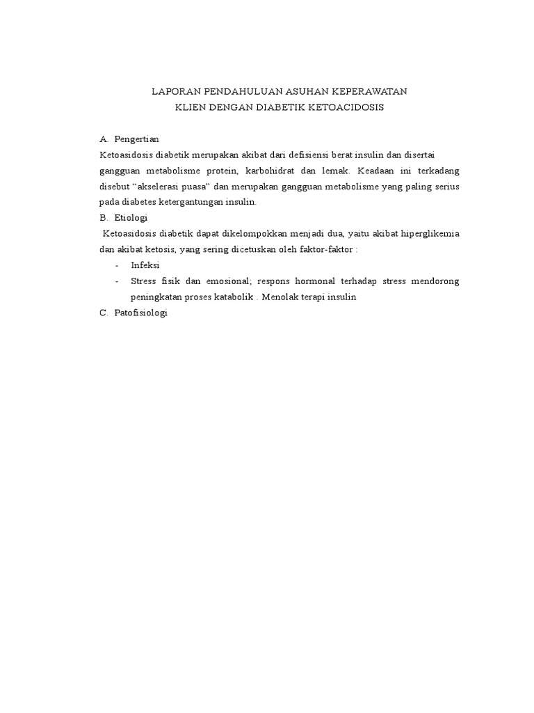 Askep Diabetik Ketoacidosis | PDF | Kesehatan Holistik | Sains & Matematika