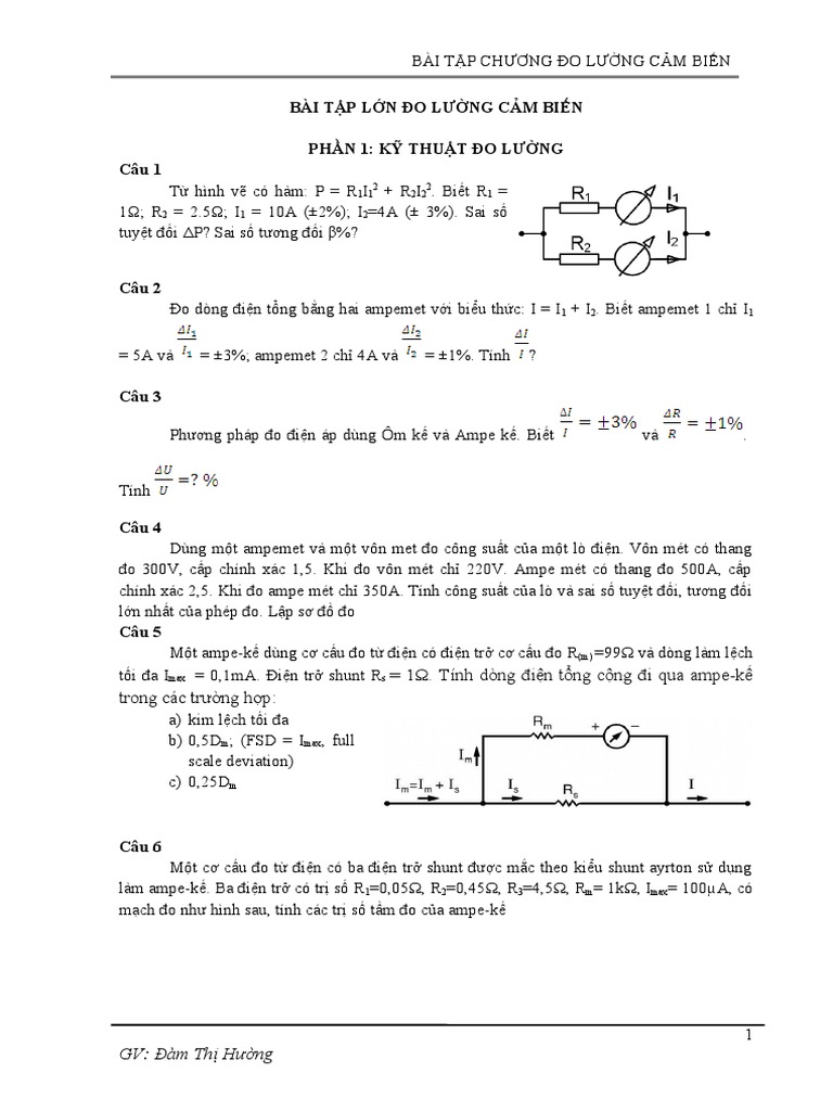 BTC Do Luong Cam Bien | PDF