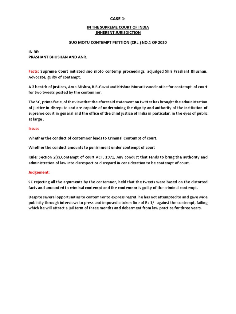 10 SC Cases On Legal Profession | PDF | Contempt Of Court | Lawsuit