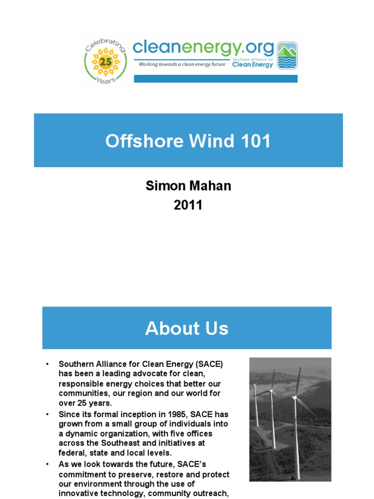 Offshore Wind 101: Simon Mahan 2011 | PDF | Offshore Wind Power | Wind ...