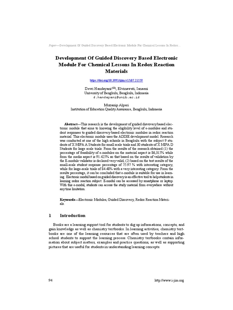 Handayani (2021) | PDF | Learning | Validity (Statistics)