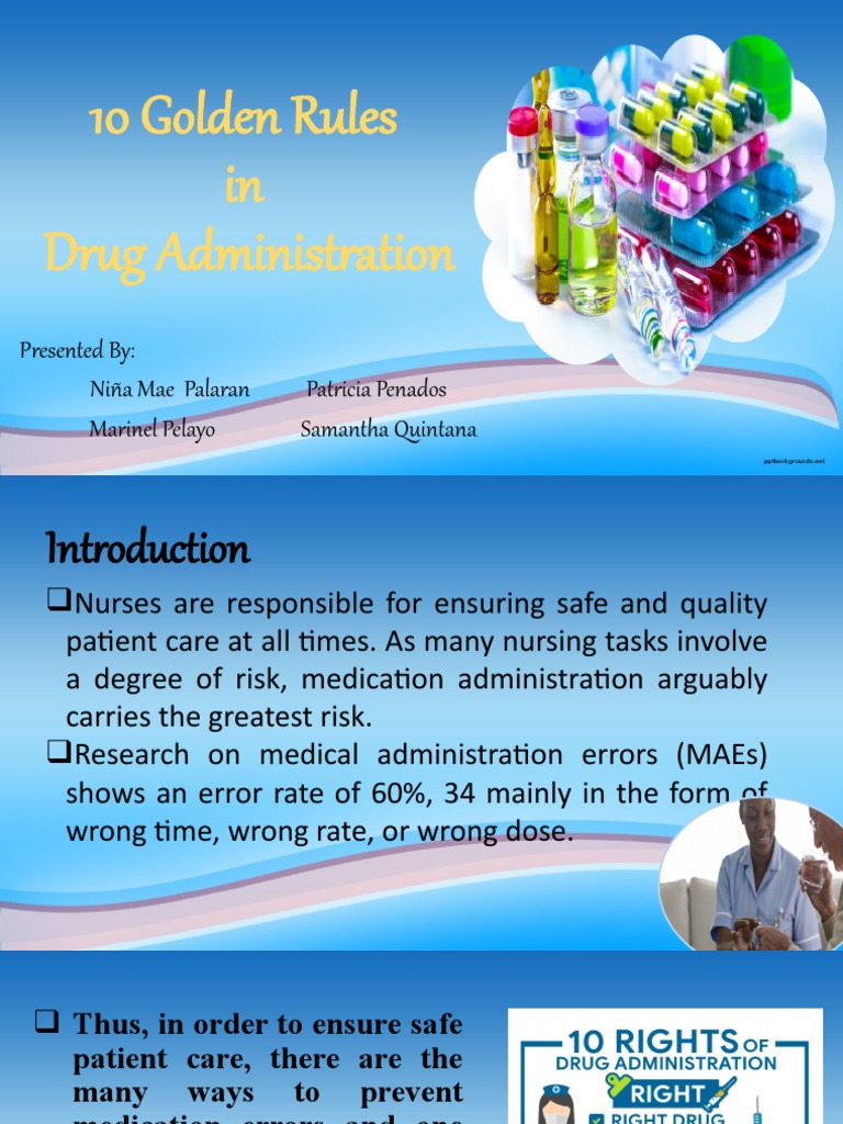 10 Golden Rules of Drug Administration | PDF