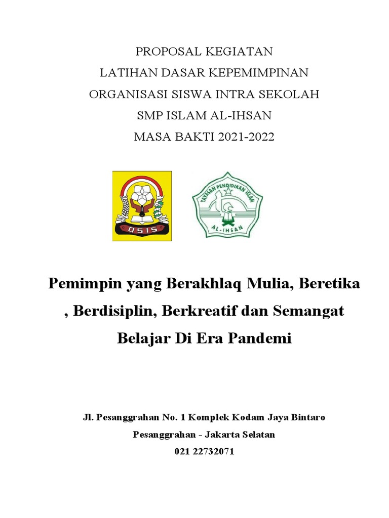 Proposal LDK OSIS SMP Islam Al-Ihsan | PDF | Karier & Perkembangan ...