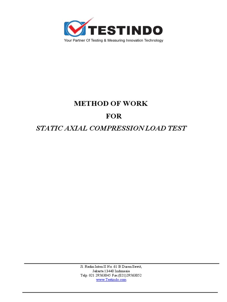 Static Axial Load Test Method | PDF