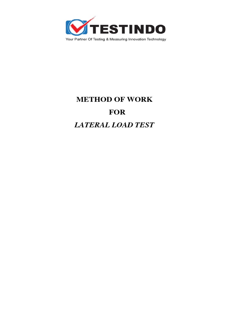 Metode Kerja Lateral Load Test | PDF