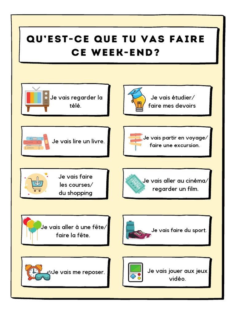 Activités du week-end en français | PDF