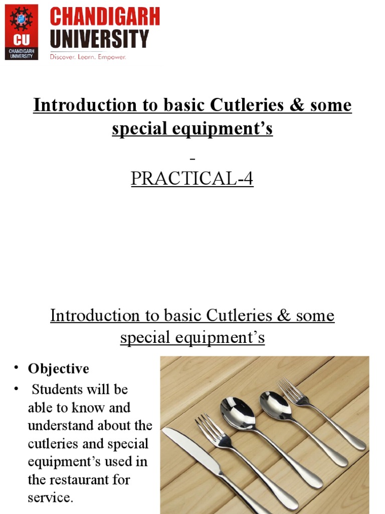 Understanding Cutlery Basics | PDF | Tableware | Cutlery