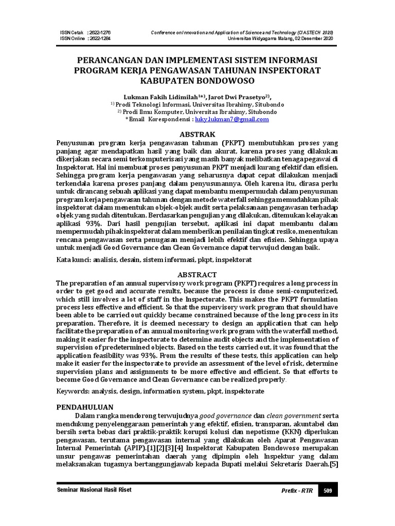 Perancangan Dan Implementasi SI PKPT | PDF