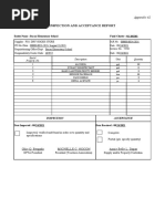 Appendix 62-IAR (Inspection and Acceptance Report) | PDF | Technology & Engineering