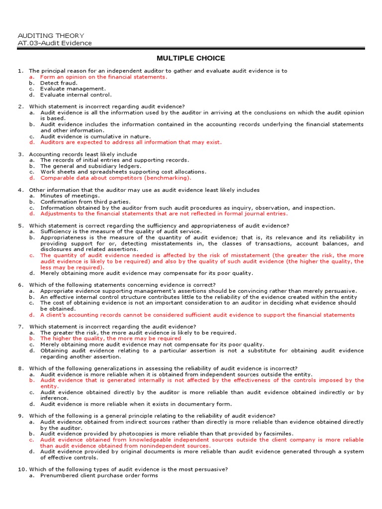 Audit Evidence: Understanding the Types, Reliability, and ...