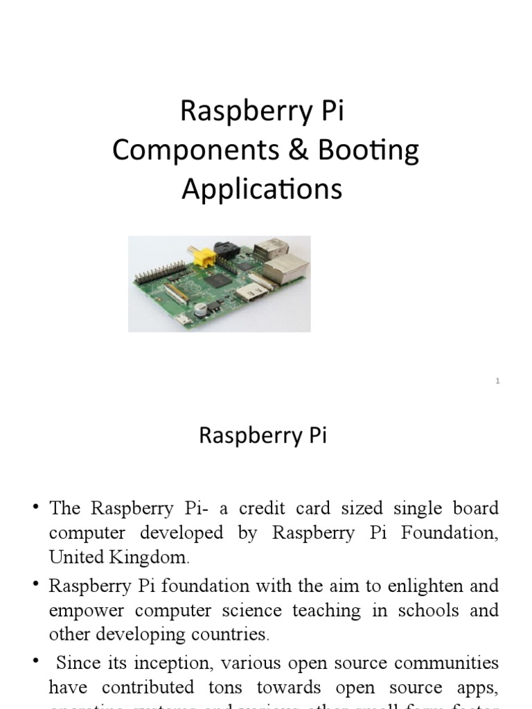 ES Lecture Sept 28 - Raspberry Pi | PDF | Raspberry Pi | Booting