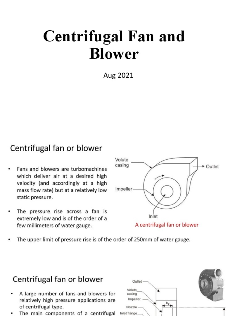 Centrifugal Fan and Blower | PDF