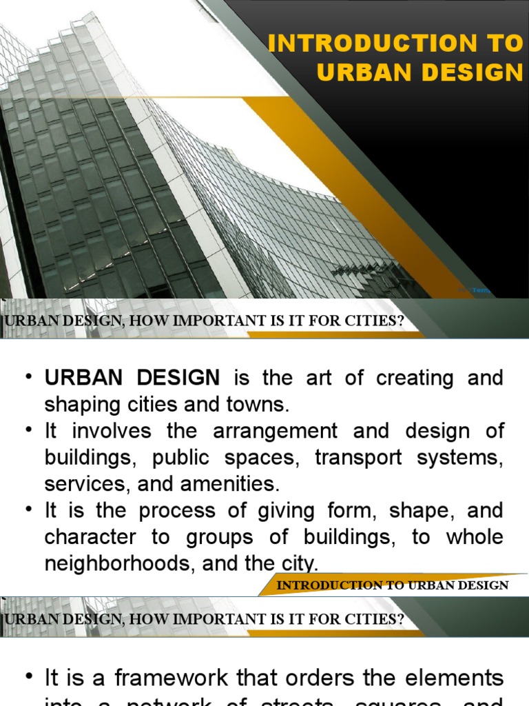 Introduction To Urban Design | PDF | Urban Design | Urban Planning