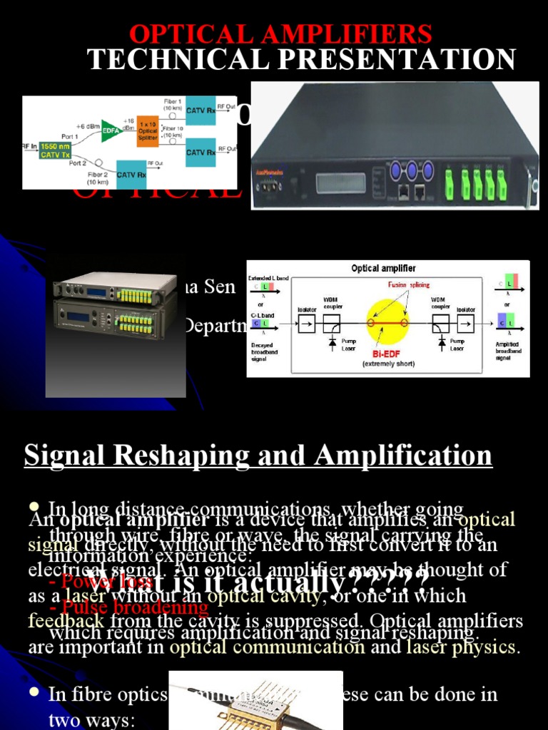 Types of Optical Amplifiers Explained | PDF | Atomic | Electrical ...