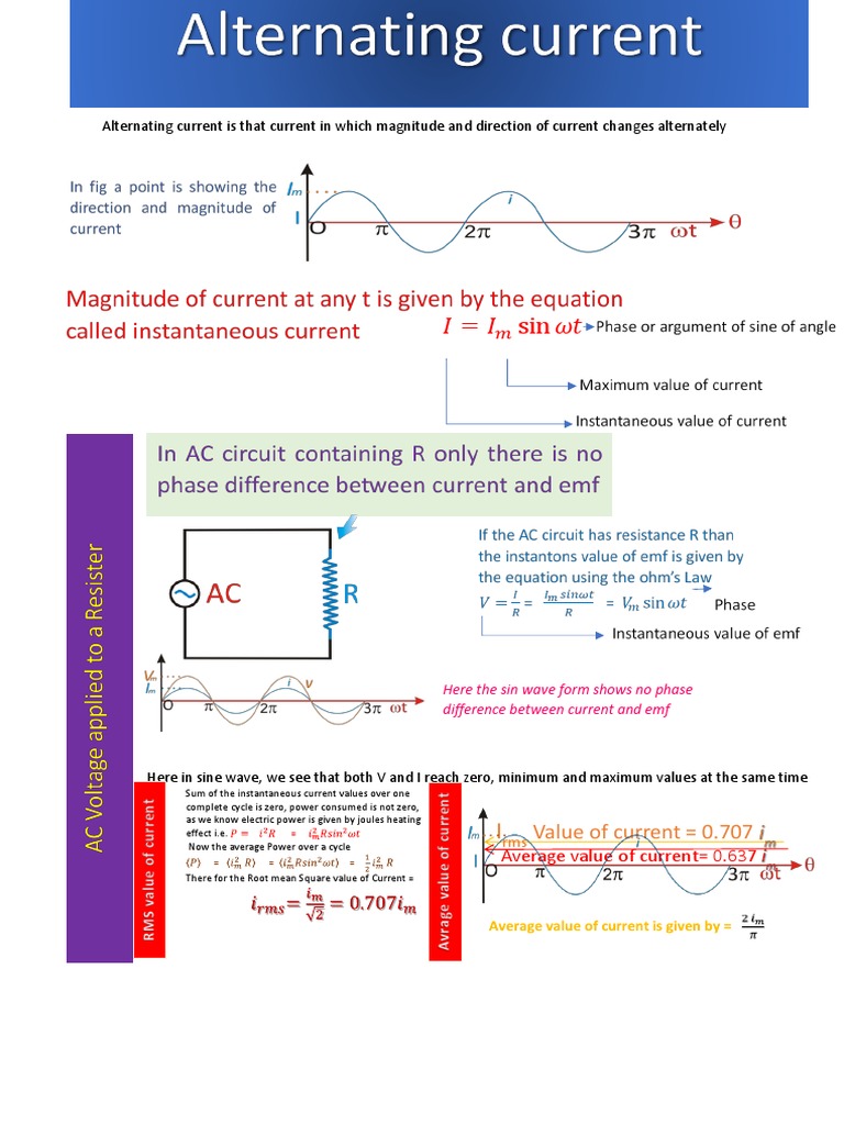 Alternating Current | PDF | Transformer | Electrical Impedance