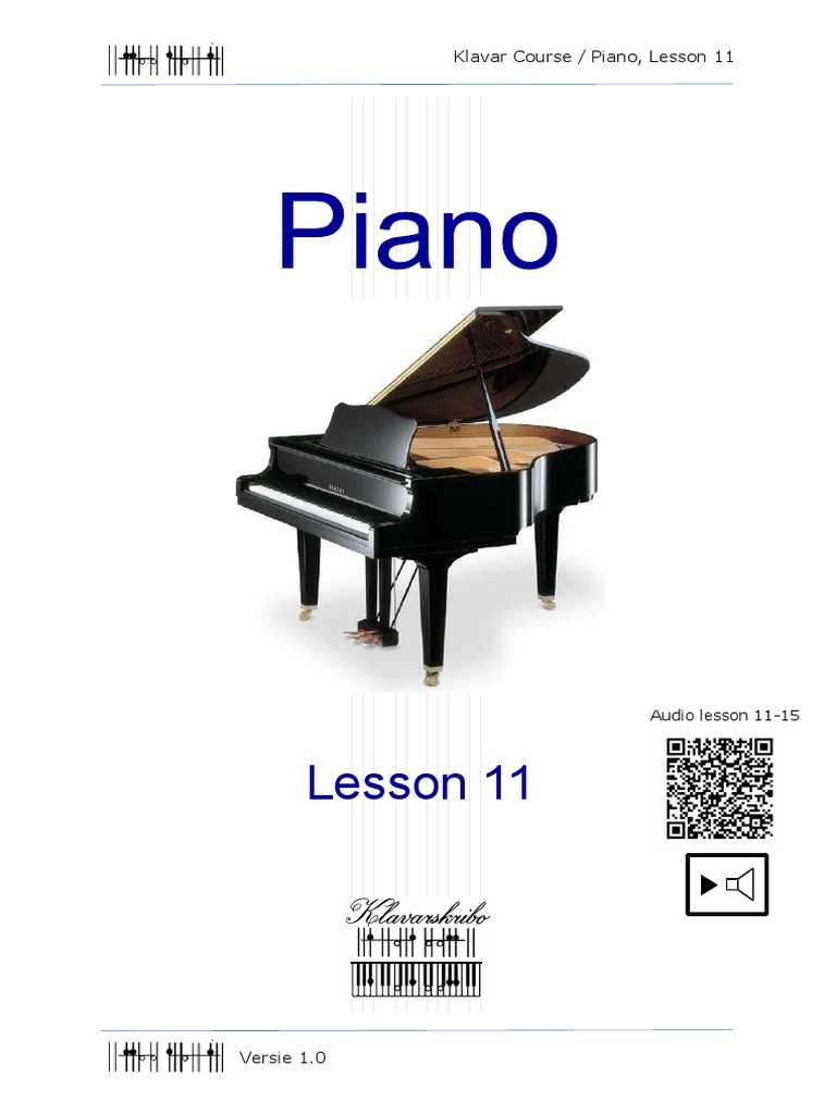 Klavar Piano Course: Lesson 11 Guide | PDF | Piano | Chord (Music)