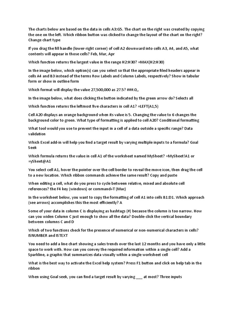 LinkedIn Excel Answers | PDF | Microsoft Excel | Computing