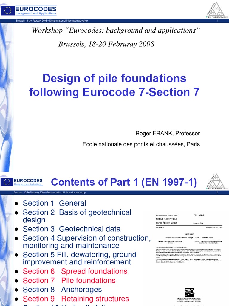 Design of Piles Using Euro Code-7 | PDF | Deep Foundation ...
