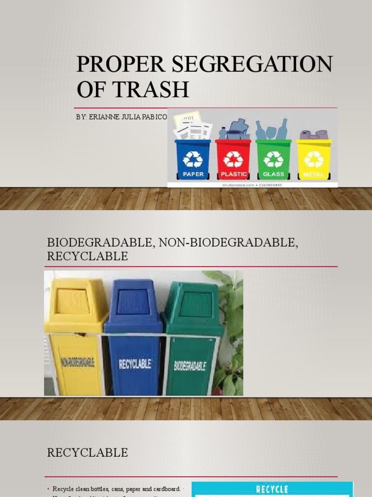 Proper Segregation of Trash | PDF