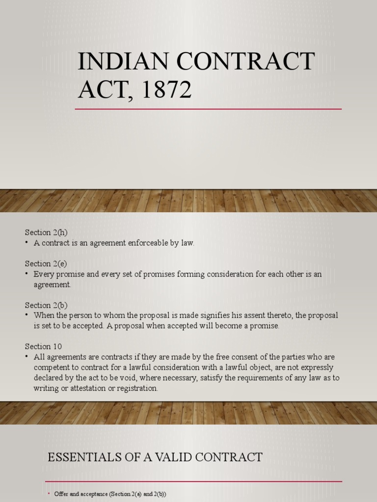 Key Elements and Types of Contracts as per the Indian Contract Act, 1872 | PDF | Damages ...