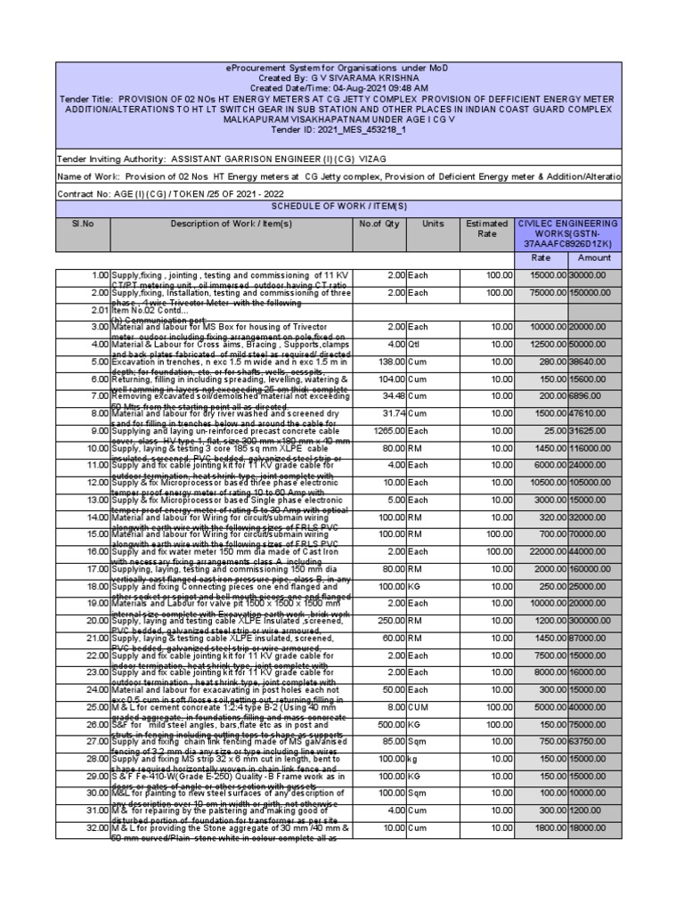 Boq Comparative Chart | PDF | Electrical Wiring | Concrete