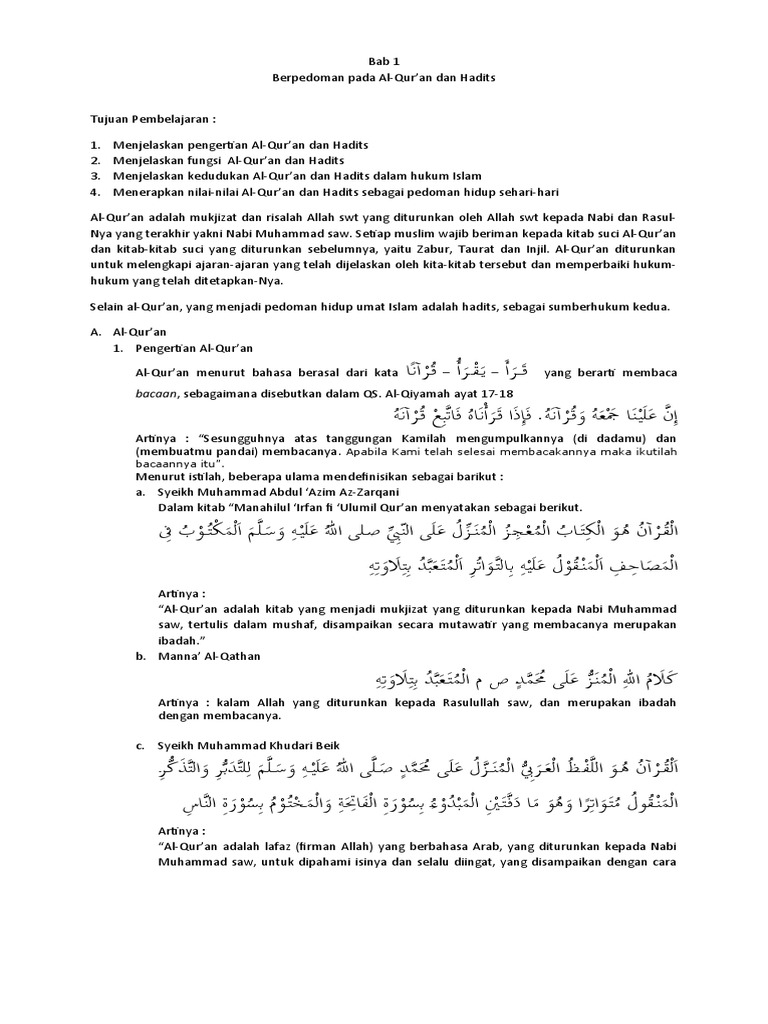 Materi QH 7 KMA | PDF