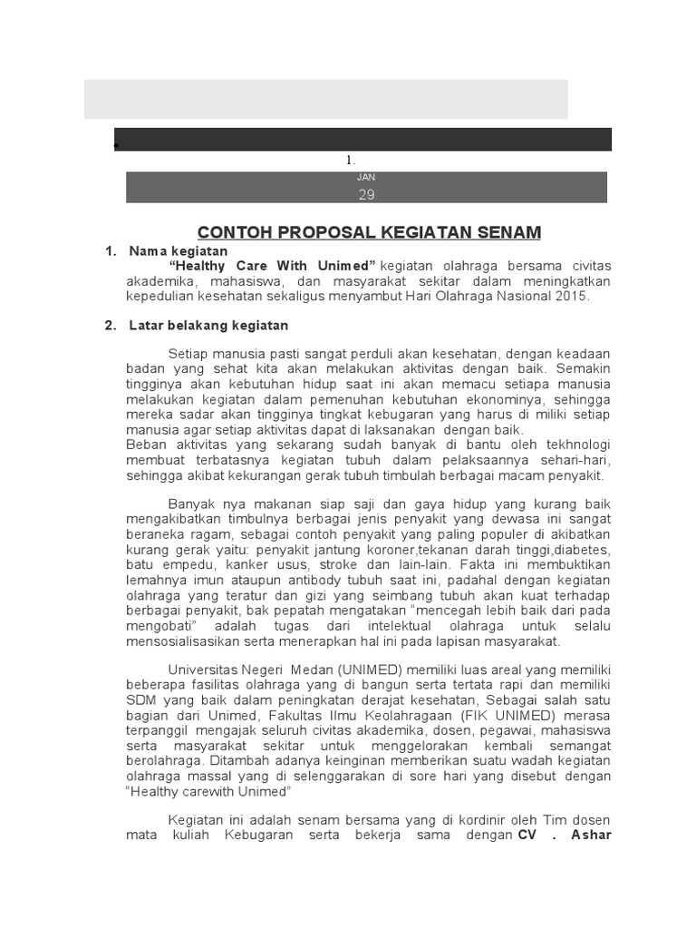 PROPOSAL Senam | PDF