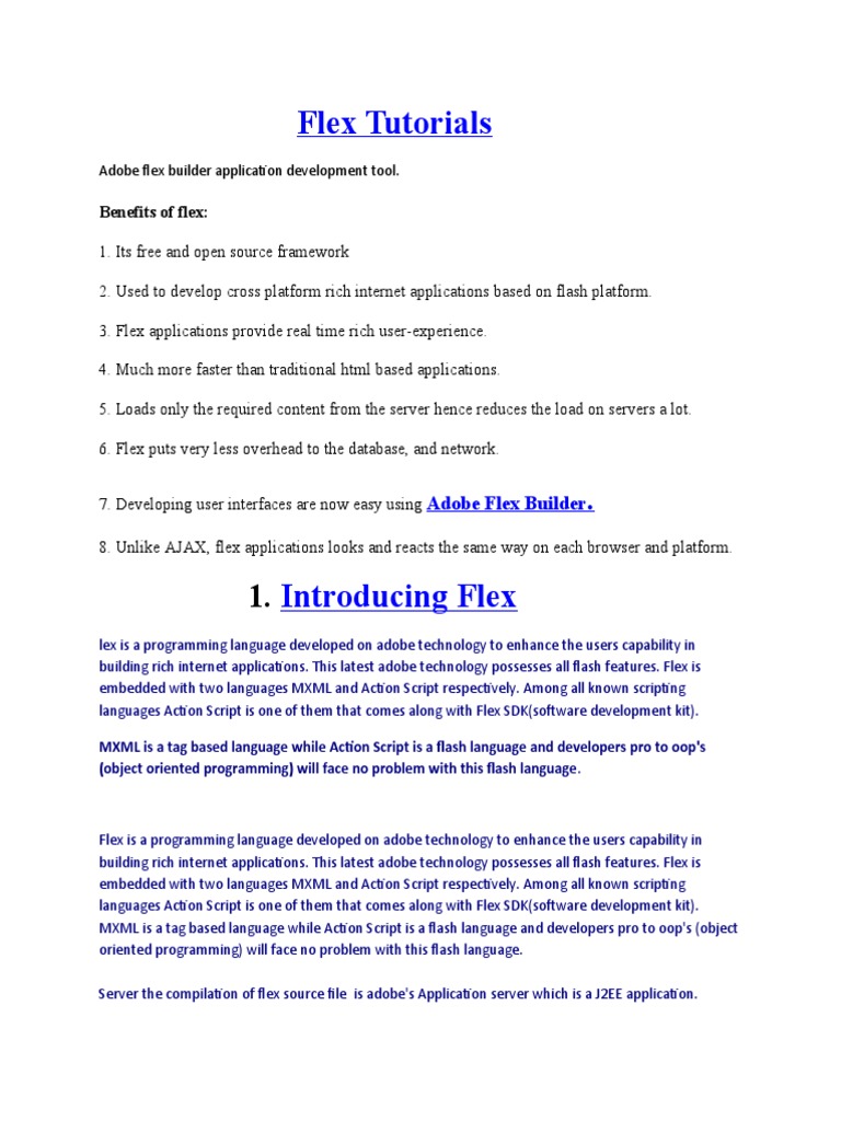 Flex | PDF | Apache Flex | Adobe Flash